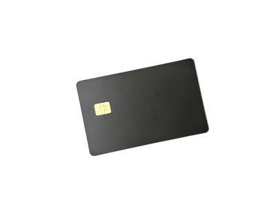 China CR80 IC NFC RFID Metal Credit Card Matte Black OEM Logo for sale