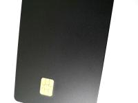 China CR80 IC NFC RFID Metal Credit Card Matte Black OEM Logo for sale