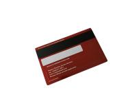China Steel Red Brushed Credit Card With Hico Magnetic Stripe Signature for sale