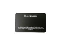 China Matte Black Metal Membership Card Silkscreen Print White Logo for sale