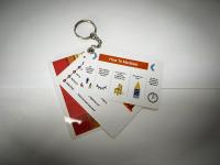 China Custom Full Color Print Luggage Tag Punch Hole Plastic Pvc Tags for sale