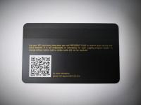 China Laser Engrave Matt Black Metal Business Cards Magnetic Stripe Supermarket Vip QR Code Credit Card for sale