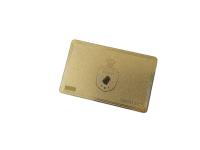 China 0.8mm Membership VIP Card QR Code Signature Panel Metal Gold Frosted for sale