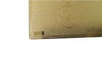 China 0.8mm Membership VIP Card QR Code Signature Panel Metal Gold Frosted for sale