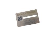 China QR Code Signature Panel Membership VIP Card Metal Silver Frosted for sale