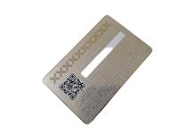 China QR Code Signature Panel Membership VIP Card Metal Silver Frosted for sale