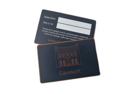 China ISO Metal Member Card Matt Coated Copper Bronze Brushed Laser Engrave for sale