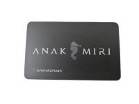 China Loyalty Membership Matte Black Metal Business Cards 1mm Custom Printing Name for sale