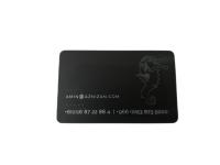 China Loyalty Membership Matte Black Metal Business Cards 1mm Custom Printing Name for sale