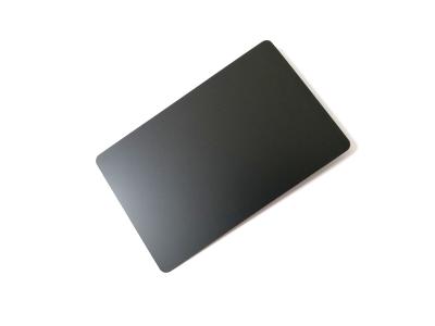 China CR80 Plain Matte Black Metal Business Cards Blanks Steel Round Corner for sale