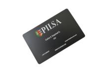 China Matt Black Metal Stainless Steel Name Card 1.2mm Custom Logo Color Print for sale