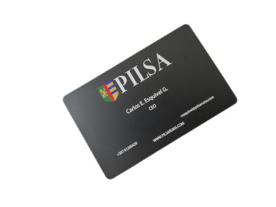 China Matt Black Metal Stainless Steel Name Card 1.2mm Custom Logo Color Print for sale