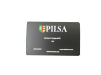 China Matt Black Metal Stainless Steel Name Card 1.2mm Custom Logo Color Print for sale