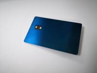 China Contact NFC Metal Prepaid RFID Smart Wallet Card Blue Brushed for sale
