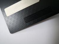 China Laser Engrave Metal RFID Card Matt Black 4442 Chip Magnetic Stripe Debit Card for sale