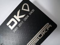 China Laser Engrave Metal RFID Card Matt Black 4442 Chip Magnetic Stripe Debit Card for sale