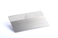 China KingKong Silver Metal Card Cut Thru Plate Etching Logo Original Steel Finish for sale