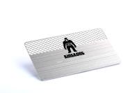 China KingKong Silver Metal Card Cut Thru Plate Etching Logo Original Steel Finish for sale
