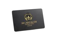 China Credit Card Size Steel Brass Metal Black Card Laser Engrave Logo Screen Print for sale