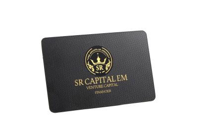 China Credit Card Size Steel Brass Metal Black Card Laser Engrave Logo Screen Print for sale
