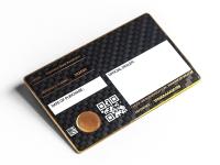 China Credit Card Size Steel Brass Metal Black Card Laser Engrave Logo Screen Print for sale