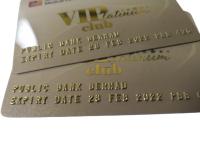 China Customize Printing Pvc Card Name Embossed Number Gold Credit Card for sale
