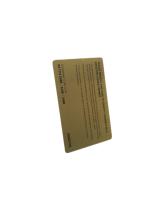 China Brush Gold Stainless Steel Metal Business Card With Etched Logo for sale