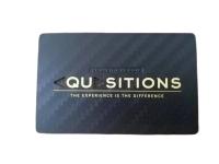 China Matt Black Brass Carbon Fiber Cut Out Logo Laser Engrave Metal Member Card for sale