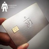 China Stainless Steel Silver Metallic Business Cards Silkscreen Printing  85x54mm for sale