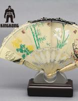 China Hand Held  Ornament Metal Folding Fan  , Handicrafts Oriental Folding Fan  Silkscreen Printing for sale