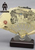 China Memory  Metal Folding Fan , Custom  Stainless Steel Hand Fan  With Chinese Opera Printing for sale