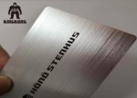 China Brushed  Silver Laser Etched Business Cards  Anodized Aviation   85 x 54mm for sale