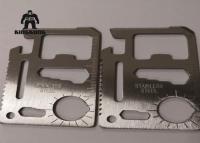 China Metal    Multi Function  Stainless Steel Business Cards Outdoor   Camping Travelling Support for sale