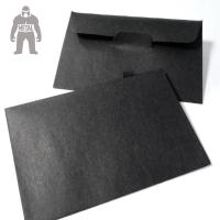 China Rigid Christmas  Envelope Card Holder  90x60mm Black Color Printed 120gsm Paper for sale