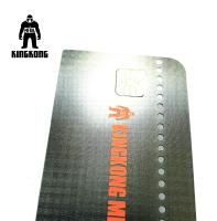 China CR80  Grid Finished Metal Membership Card , Square Brushed Metal Business Cards for sale