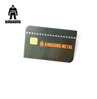 China CR80  Grid Finished Metal Membership Card , Square Brushed Metal Business Cards for sale
