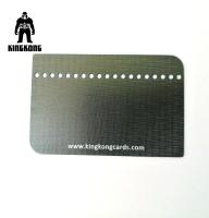 China CR80  Grid Finished Metal Membership Card , Square Brushed Metal Business Cards for sale