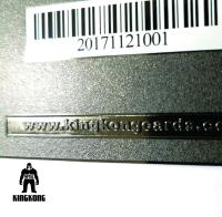 China Deboss Text  Blank Metal Business Cards , Black Metallic Business Cards With Bar Code for sale