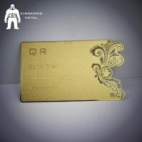 China 24K Real Gold Plated Laser Cut Metal Business Card Membership Card for sale