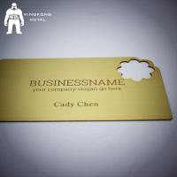 China 24K Real Gold Plated Laser Cut Metal Business Card Membership Card for sale