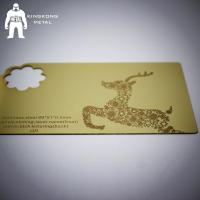 China 24K Real Gold Plated Laser Cut Metal Business Card Membership Card for sale