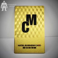 China 24K Real Gold Plated Laser Cut Metal Business Card Membership Card for sale