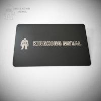 China LOGO Laser Engraved Stainless Steel Name Card  85 X 54mm Free Design for sale