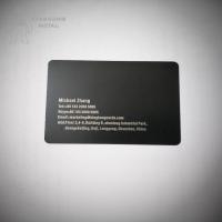 China LOGO Laser Engraved Stainless Steel Name Card  85 X 54mm Free Design for sale