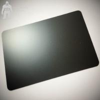 China Blank Matte Black Metal Business Cards , Plain Black Business Cards 85x54x0.3mm for sale