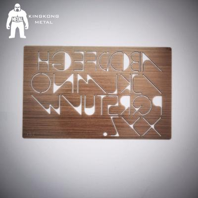 China Retro Rifle Color Plated Metal Business Card With Brushed Finshed for sale