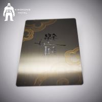 China Retro Rifle Color Plated Metal Business Card With Brushed Finshed for sale