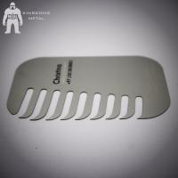 China Etched Original Stainless Steel Metal VIP Passes Cards With Cut Out Shape for sale