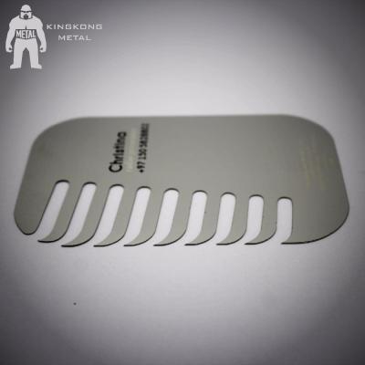 China Etched Original Stainless Steel Metal VIP Passes Cards With Cut Out Shape for sale