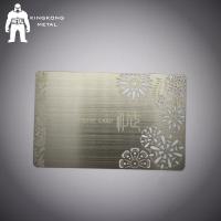 China Etched Original Stainless Steel Metal VIP Passes Cards With Cut Out Shape for sale